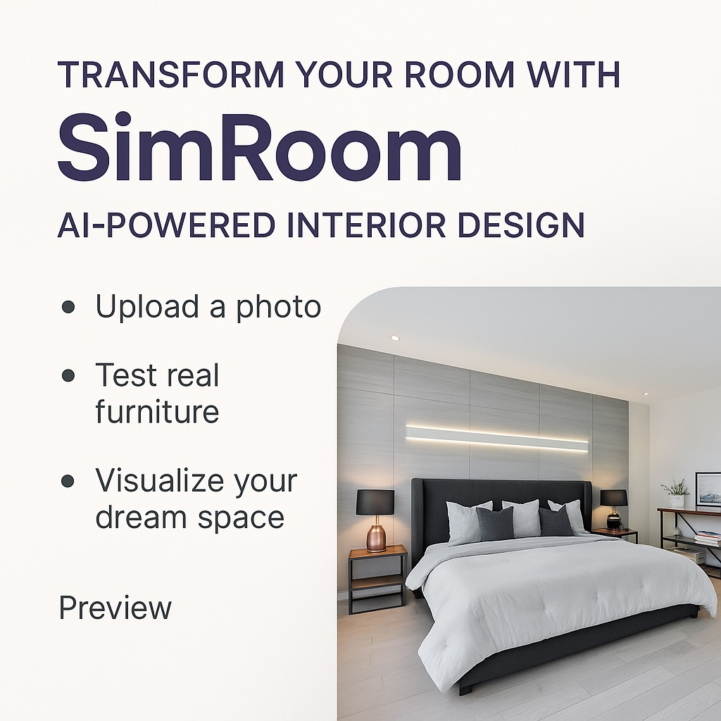 Transform Your Room with SimRoom: AI-Powered Interior Design - Simplico